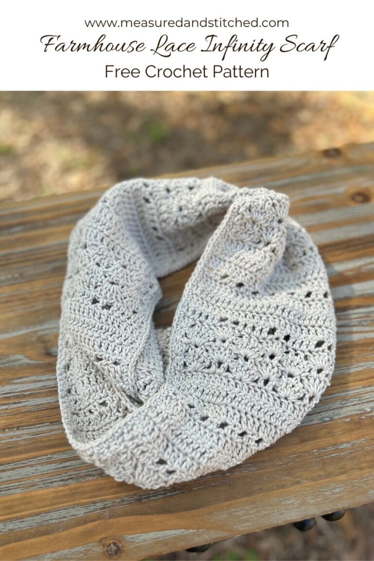 Rustic Infinity Scarf - Free Crochet Pattern: Farmhouse Lace Infinity Scarf