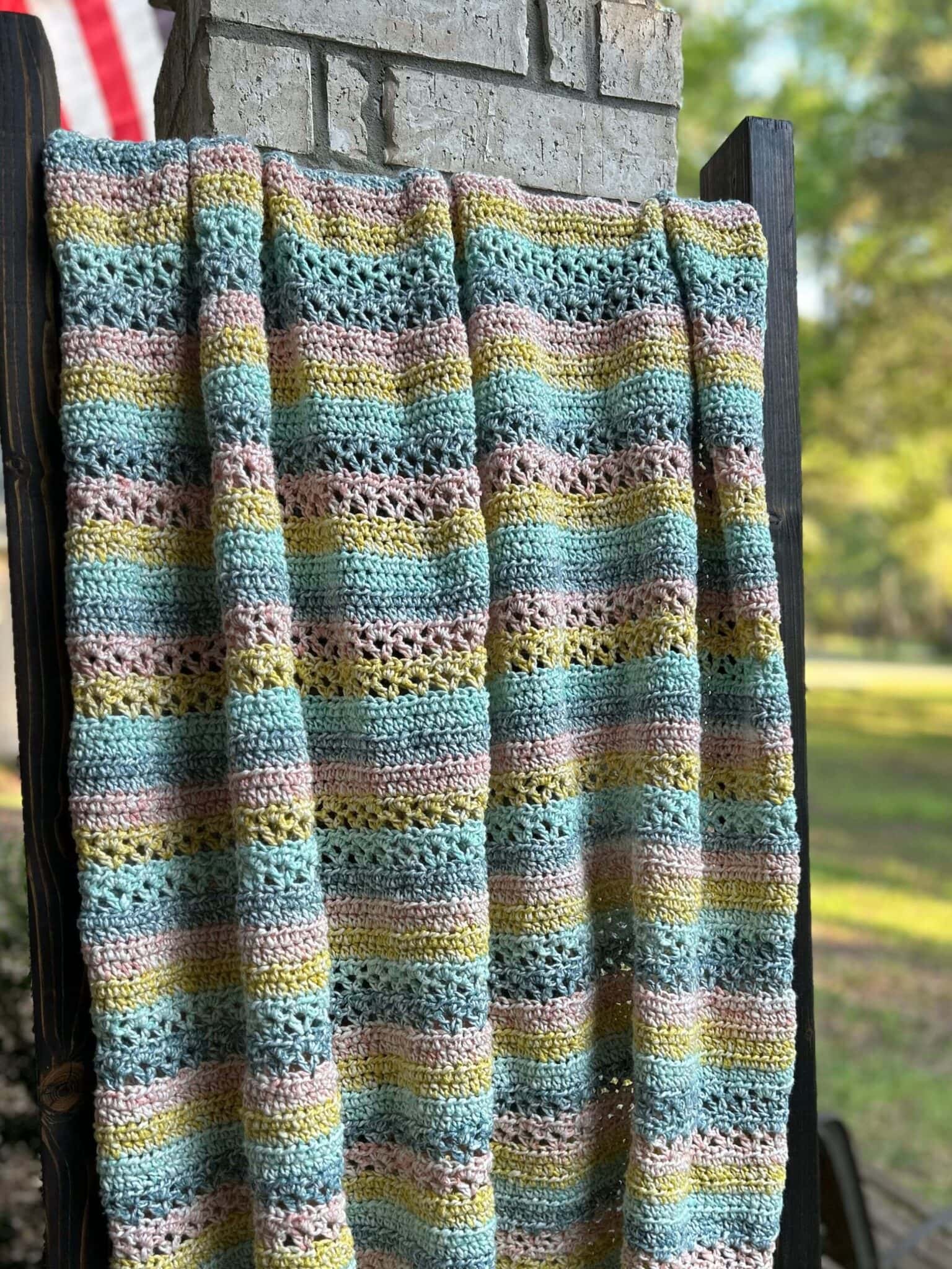 Crochet Throw Blanket Pattern - Farmhouse Lace Throw Blanket