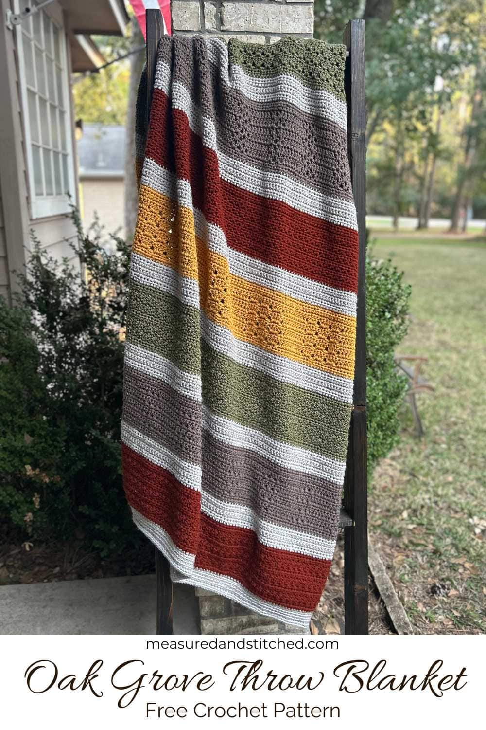 Oak Grove Stitch Sampler Throw Blanket - Free Crochet-a-long
